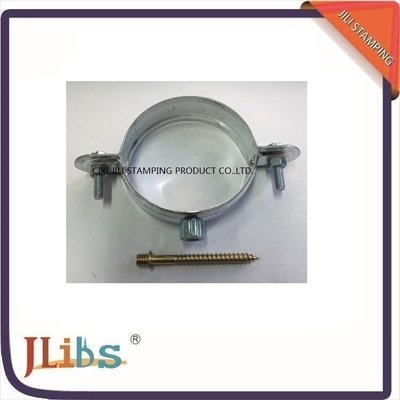 Custom PVC Coating Galvanised Steel Pipe Clamps With Riveted Nut