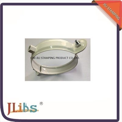 Galvanised Steel 0.7mm - 1.2mm Pipe Saddle Clamp With Riveted Nut