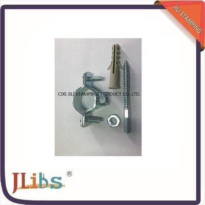 Welding Galvanised Steel Pipe Clamp Fittings  With Nut Screw round pipe clamps