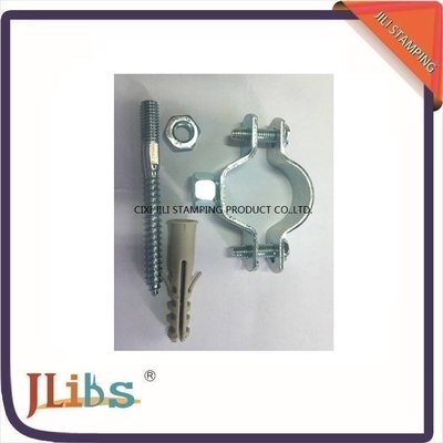 Carbon Steel ST12 G Pipe Clamp Fittings With Nut Screw / Plastic Anchor