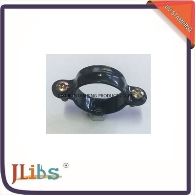 8mm - 54mm M6 Single Pipe Clamp Fittings Black Coating Without Screw