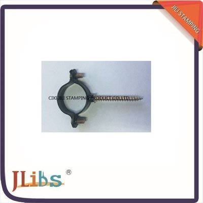 M6 Single Pipe Galvanised Tube Clamps , 28mm 15mm 10mm Pipe Clips