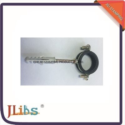 Carbon Steel M6 Tube Clamp Fittings 1 Pipe Clamp With EPDM Rubber Screw