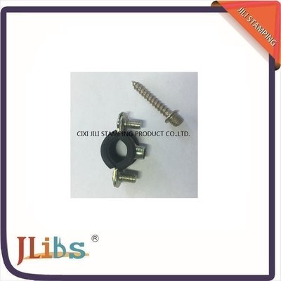 Multicolor Pleated Superfines Single Pipe Clamps , M6 ST12 Carbon Steel Pipe Clamps