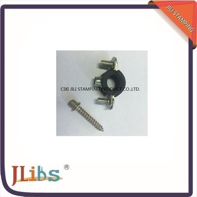 Multicolor Pleated Superfines Single Pipe Clamps , M6 ST12 Carbon Steel Pipe Clamps