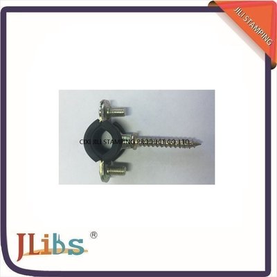 Superfines Single Pipe Clamp Fittings M6 With EPDM Rubber Screw Plastic Anchor
