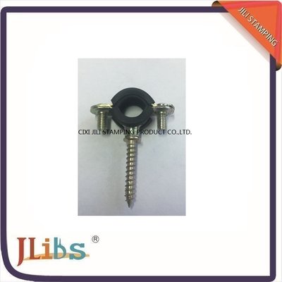 Superfines Single Pipe Clamp Fittings M6 With EPDM Rubber Screw Plastic Anchor