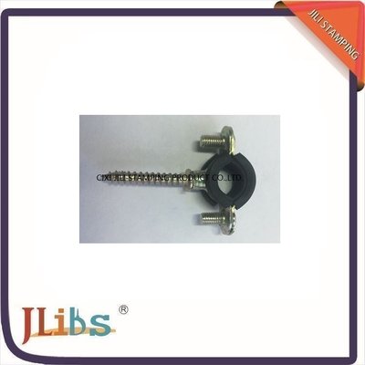 Superfines Single Pipe Clamp Fittings M6 With EPDM Rubber Screw Plastic Anchor