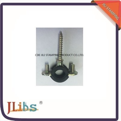 Superfines Single Pipe Clamp Fittings M6 With EPDM Rubber Screw Plastic Anchor