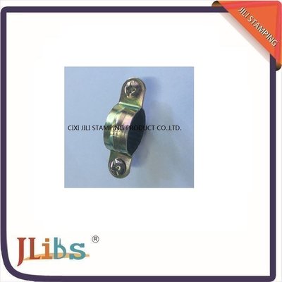 Single Pipe Clamps M7 Withinner Rubber Galvanized Pipe Clamps Both Closed
