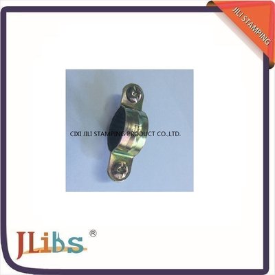 Single Pipe Clamps M7 Withinner Rubber Galvanized Pipe Clamps Both Closed
