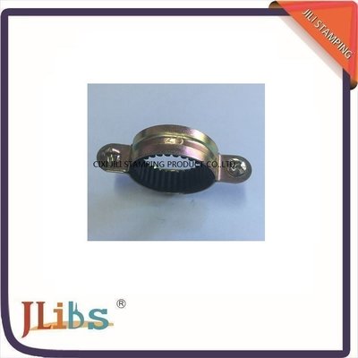 Carbon Steel Galvanized Pipe Clamps Single M7 Withinner Rubber Both Closed