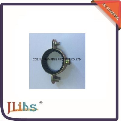 Single Steel Pipe Clamps  M7 Withinner Rubber Both Closed Galvanized Pipe Brackets