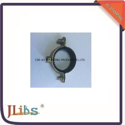Single Steel Pipe Clamps  M7 Withinner Rubber Both Closed Galvanized Pipe Brackets