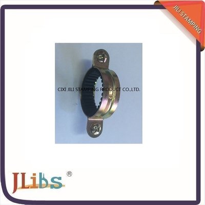 M7 Pipe Clamp Fittings Withinner Rubber with Screw , Carbon Steel Pipe Clamp