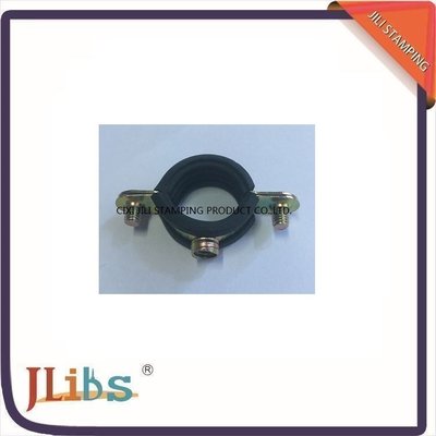 6mm-63mm Size Single Clamp On Pipe Fittings M7 With EPDM Rubber Yellow Zinc Galvanize