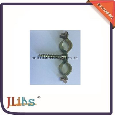 10mm-30mm Galvanized Pipe Clamps Double M7 Without Rubber  Yellow Zinc Galvanize