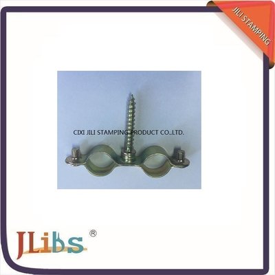 10mm-30mm Galvanized Pipe Clamps Double M7 Without Rubber  Yellow Zinc Galvanize