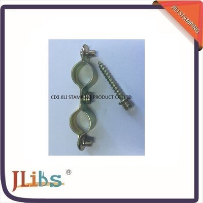 10mm-30mm Galvanized Pipe Clamps Double M7 Without Rubber  Yellow Zinc Galvanize