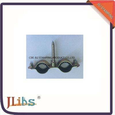 Double Wall Mount  Pipe Clamp M7 Withinner EPDM Rubber With Screw , 1 Inch Pipe Clamp