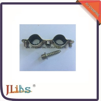 10mm-30mm Size Wall Mount Pipe Clamp Double M7 Withinner EPDM Rubber With Screw