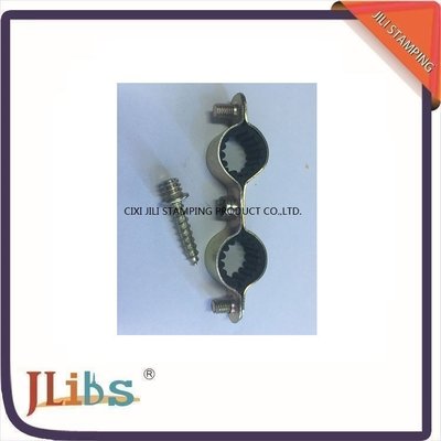 10mm-30mm Size Wall Mount Pipe Clamp Double M7 Withinner EPDM Rubber With Screw