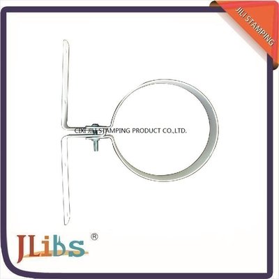White Painting Gas Pipe Clamp ,124mm Pipe Bracket Clamp Corrosion Resistance