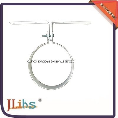 White Painting Gas Pipe Clamp ,124mm Pipe Bracket Clamp Corrosion Resistance