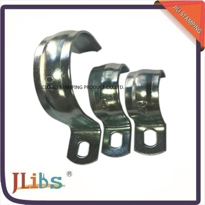 Customed Iron Steel F Type Metal Pipe Clamp Zinc Plated Surface Treatment