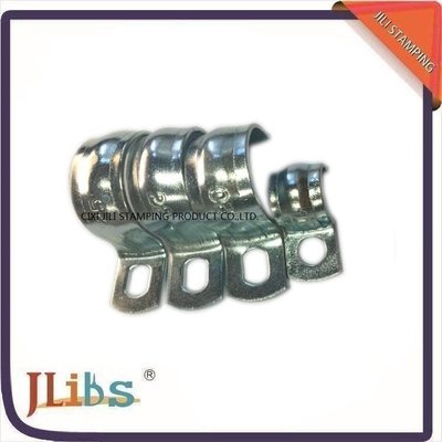 Zinc Galvanized Hydraulic Tube Saddle Clamps / Saddle Pipe Clips Vertical Without Rubber