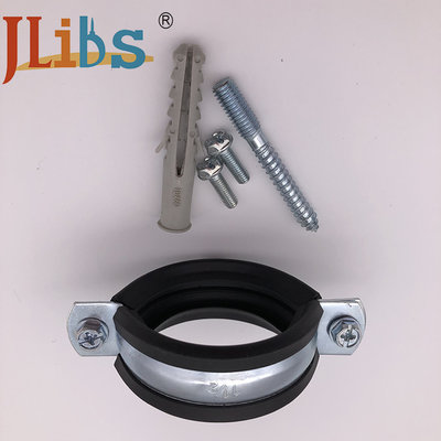 Welding Type M8 Nut EPDM Rubber Galvanised Pipe Clips Blue And White