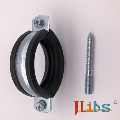 Welding Type M8 Nut EPDM Rubber Galvanised Pipe Clips Blue And White