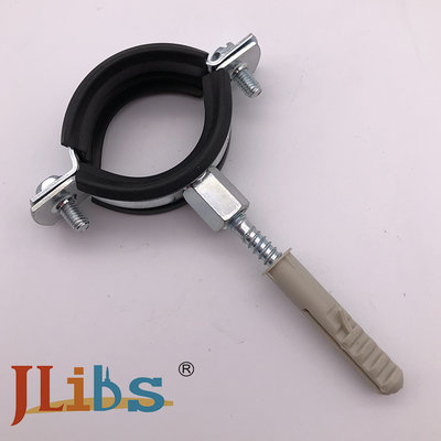 Welding Type M8 Nut EPDM Rubber Galvanised Pipe Clips Blue And White