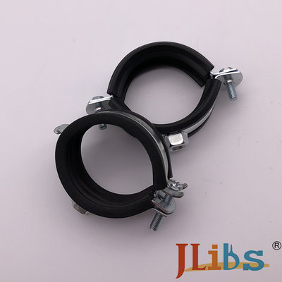 Welding Type M8 Nut EPDM Rubber Galvanised Pipe Clips Blue And White