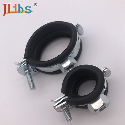 EPDM Rubber Galvanized Pipe Clamp Fittings With Single / Double Mount