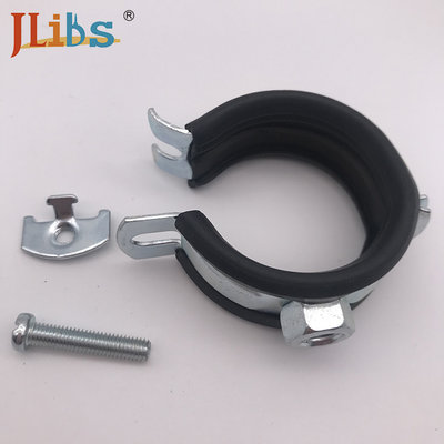 EPDM Rubber Galvanized Pipe Clamp Fittings With Single / Double Mount