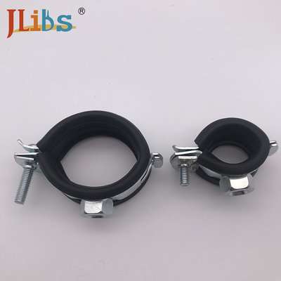 M8 / M8+10 Nut Steel Galvanized Pipe Clamps With EPDM Rubber