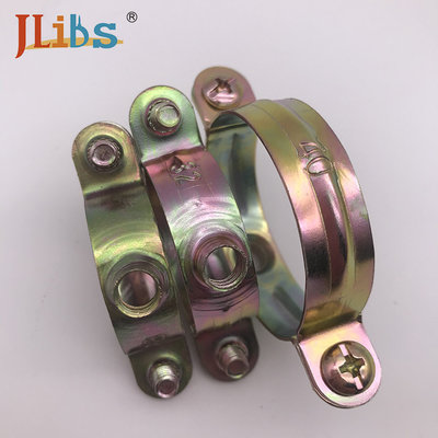 M7 Metal Pipe Clips  Without Rubber White Zinc Galvanize Metal Pipe Brackets