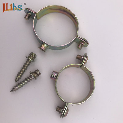 M7 Metal Pipe Clips  Without Rubber White Zinc Galvanize Metal Pipe Brackets