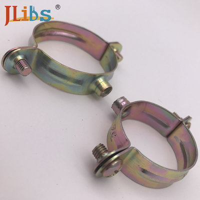 Saddle Clamp Pipe Support  M7 Without Rubber Pipe Saddle Clamp Yellow Zinc Galvanize