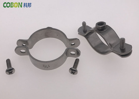 Stainless Steel Pipe Standoff Clamp , Width 20 - 30mm Metal Pipe Clamp