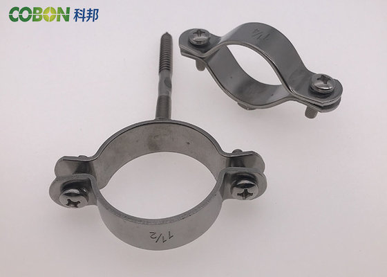 Anodization Surface Industrial  Pipe Clamps , No Burrfree Pipe Support Brackets
