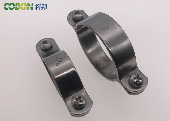 No Rubber Coated Stainless Steel Pipe Clamps For Mounting Pipes To Wall