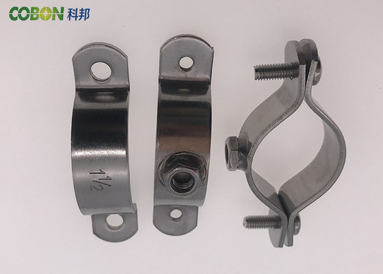No Rubber Coated Stainless Steel Pipe Clamps For Mounting Pipes To Wall