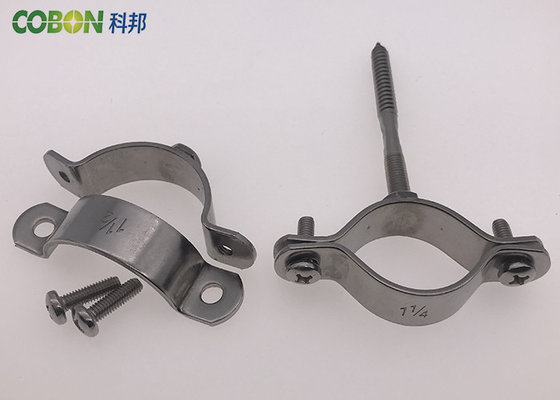 No Rubber Coated Stainless Steel Pipe Clamps For Mounting Pipes To Wall