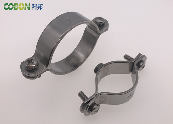 Welding Type Stainless Steel Pipe Clamps Hex Nut M8 Or M10 Without Rubber
