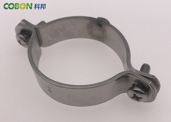 Welding Type Stainless Steel Pipe Clamps Hex Nut M8 Or M10 Without Rubber