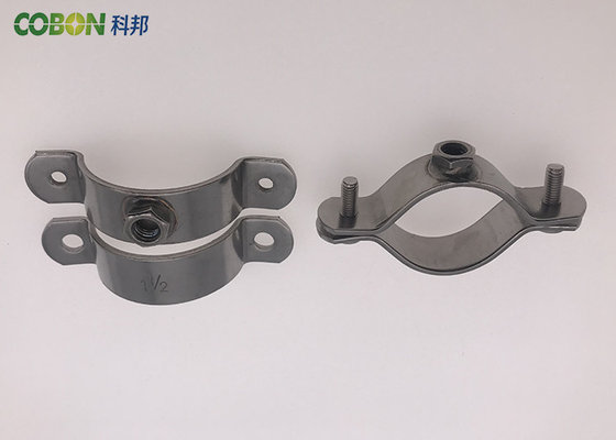 Ss304 Stainless Steel Pipe Clamps 2.0mm Thickness Corrosion Resistance