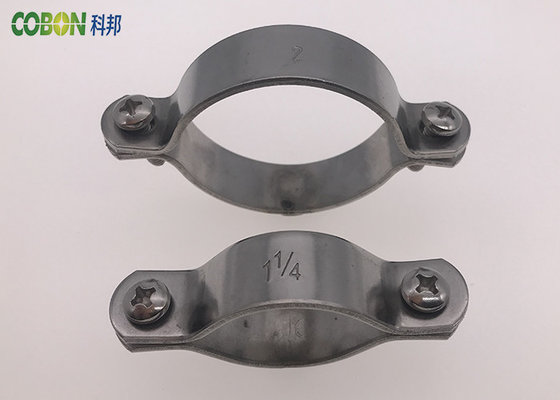 Ss304 Standard Round Pipe Clamps Carbon Steel For Pipe Lines Fastening