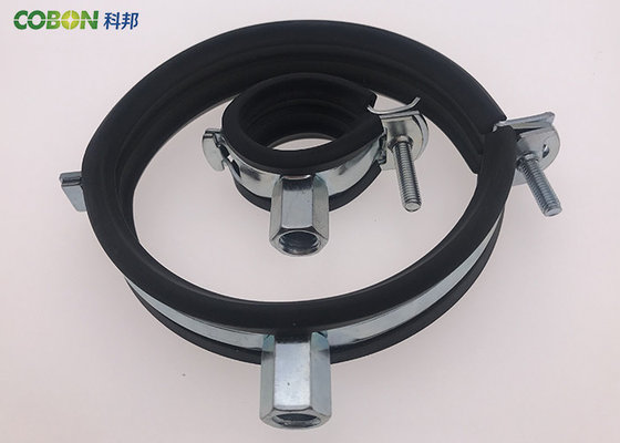 Oem Galvanized Cast Iron Pipe Clamp With M8 + M10 Combined Nut / Rubber